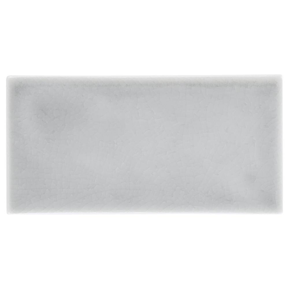 Ivy Hill Tile Delphi Subway Arctic Blue 3 in. x 0.39 in. Crackled Glass ...