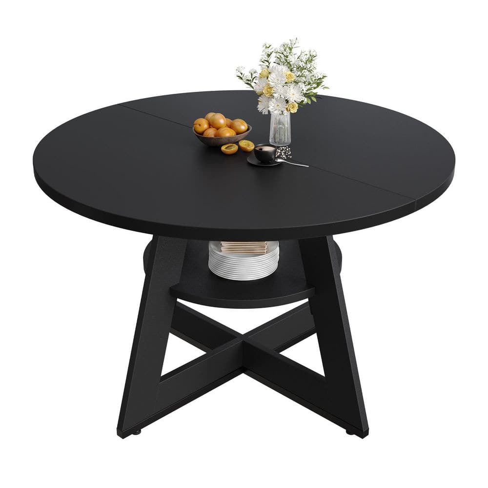 Reviews for Bestier Modern Black Manufactured Wood 47 in. Cross Legs ...