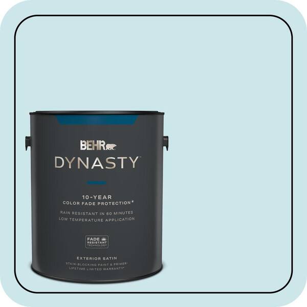 BEHR DYNASTY 1 gal. #530C-2 Clear Water Satin Enamel Exterior Stain ...