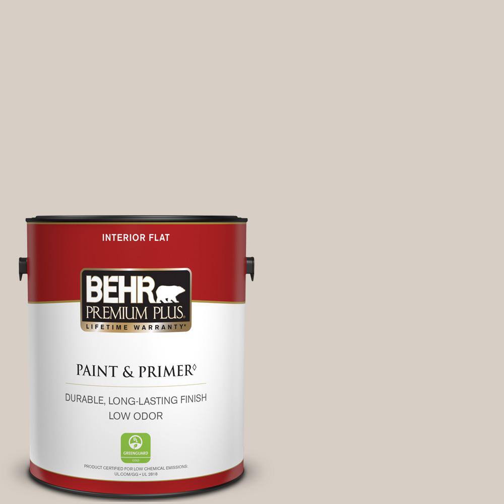 BEHR PREMIUM PLUS 1 gal. #MQ3-06 Granite Dust Flat Low Odor Interior ...