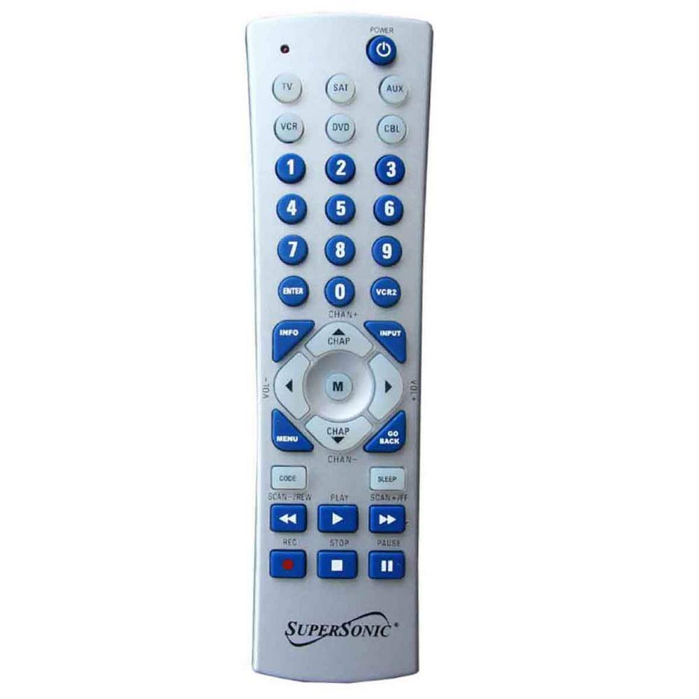 Supersonic Universal Remote Control in Silver-98581062M - The Home Depot