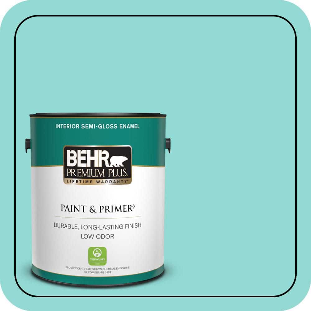 BEHR PREMIUM PLUS 1 gal. #490A-3 Sweet Rhapsody Semi-Gloss Enamel Low ...