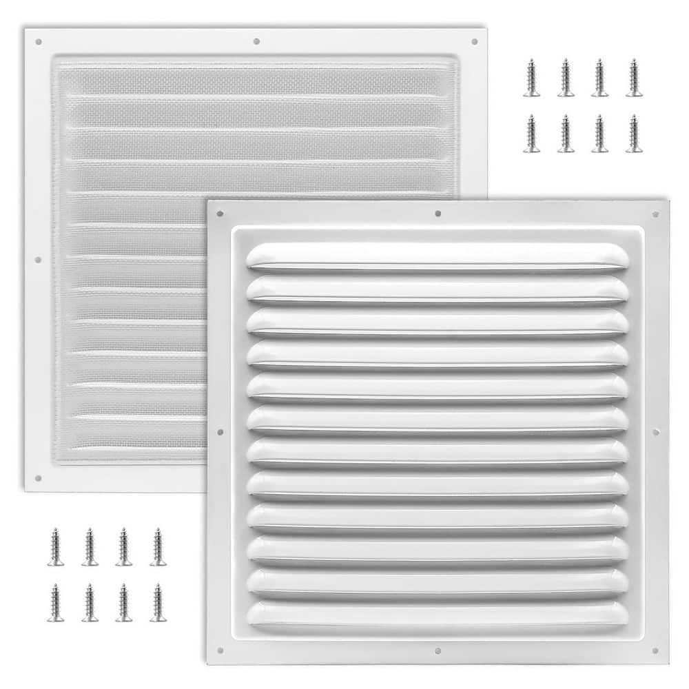 KIWDZFU 10 x 10 in. Square Aluminum Gable Vents with Screen Mesh for ...