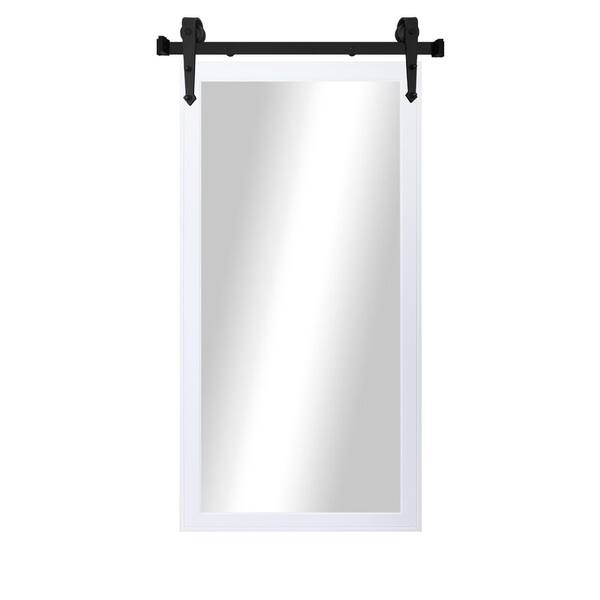 Rayne Mirrors (33 in. W x 64 in. H) Gallery White Modern Rustic ...