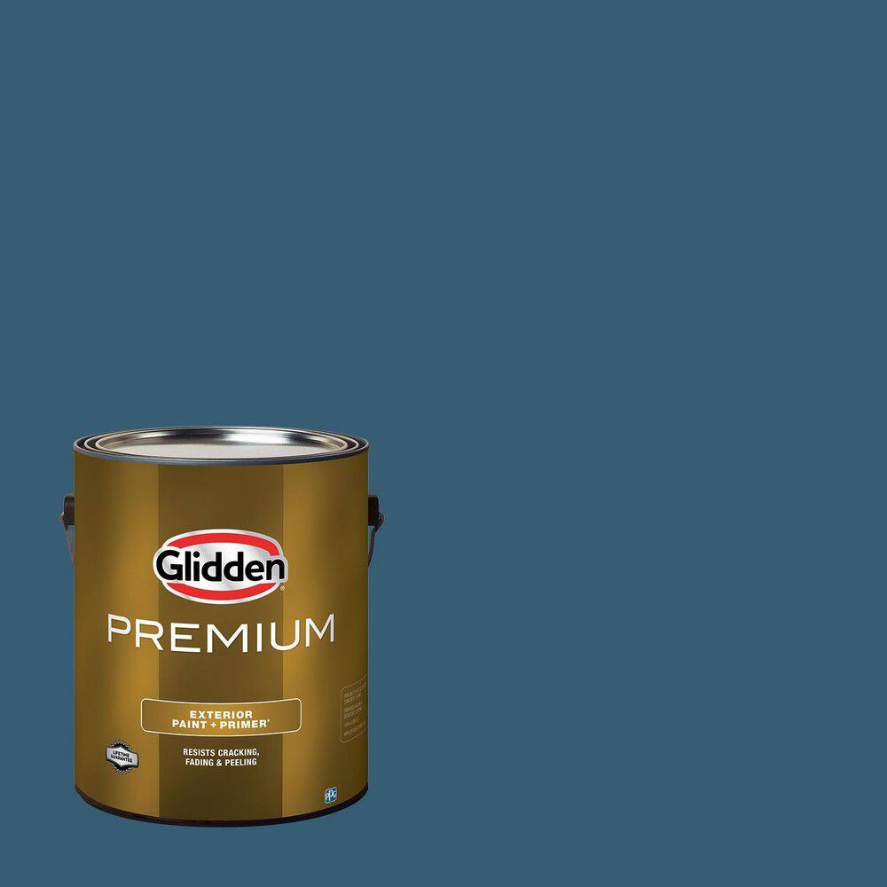 Glidden Premium 1 gal. PPG1152-6 Brigade Semi-Gloss Exterior Latex ...