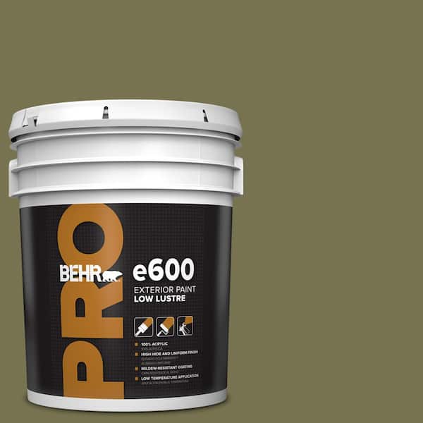 BEHR PRO 5 gal. #S350-6 Truly Olive Low Luster Exterior Paint PR62305 ...