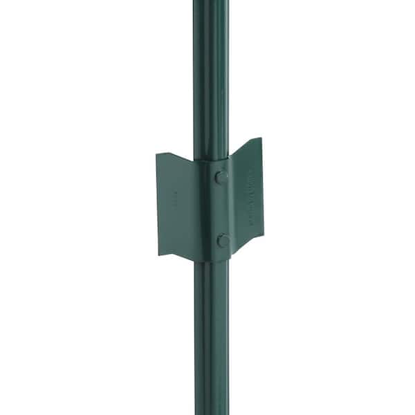 Everbilt 1-1/8 in. x 1-1/8 in. x 4 ft. Green Steel Fence U Post with ...