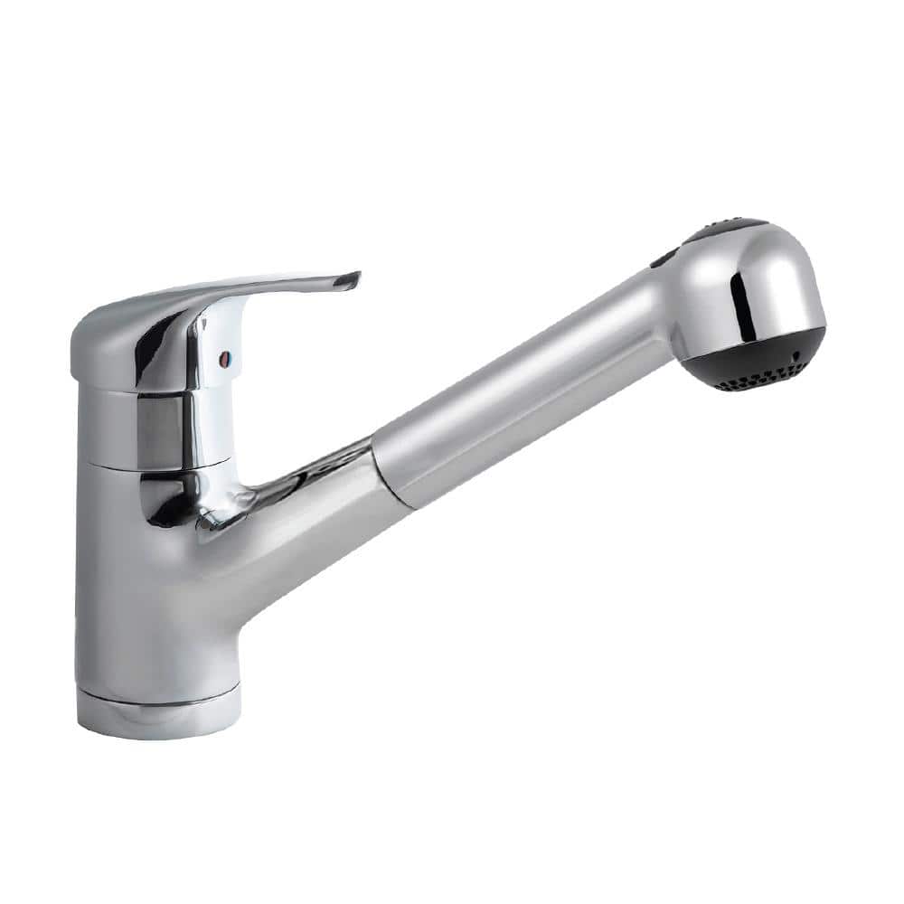 HOUZER Reya Single-Handle Pull Out Sprayer Kitchen Faucet with CeraDox ...