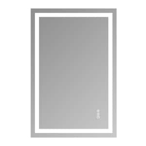 WELLFOR 72 in. W x 36 in. H Rectangle Frameless LED Wall Bathroom ...