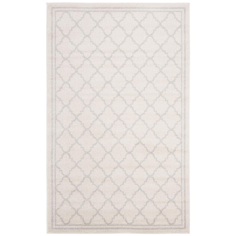 SAFAVIEH Amherst Beige/Light Gray 6 ft. x 9 ft. Border Multi-Trellis ...