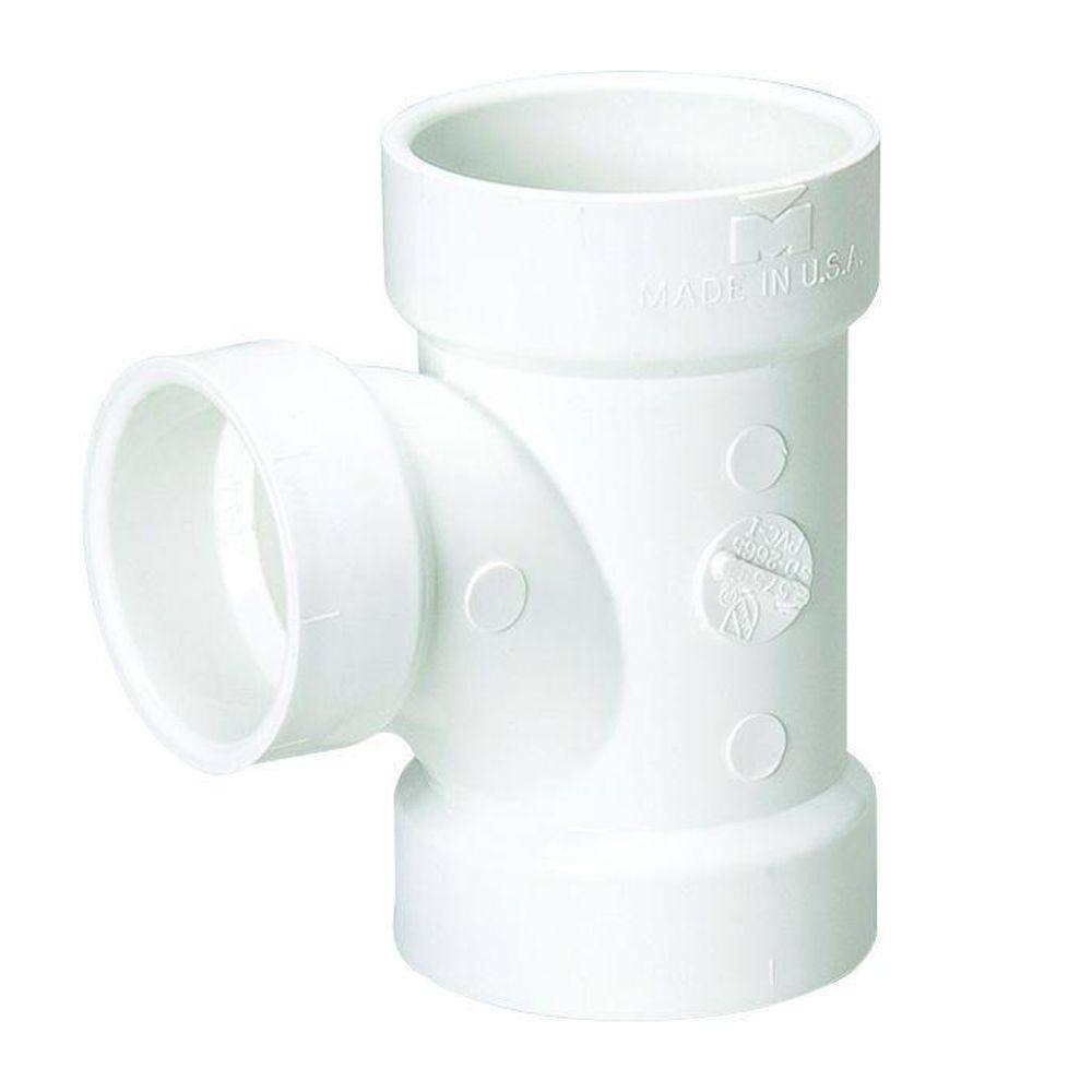 Mueller Streamline 4 in. x 4 in. x 1-1/2 in. PVC All-Hub DWV Sanitary ...