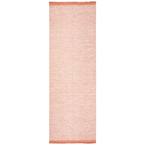 SAFAVIEH Montauk Peach 2 ft. x 7 ft. Solid Runner Rug MTK615O-27 - The ...