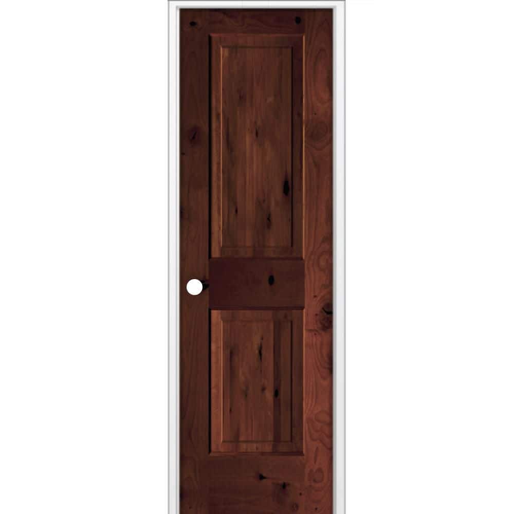 Reviews for Krosswood Doors 24 in. x 80 in. Rustic Knotty Alder 2-Panel ...