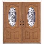 Feather River Doors 74 in. x 81.625 in. Lakewood Brass 3/4 Oval Lite ...
