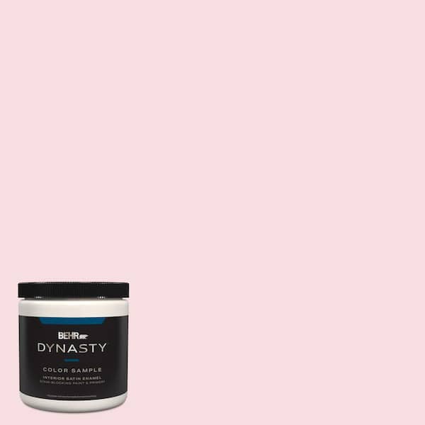 BEHR DYNASTY 8 oz. #P150-1 Blowing Kisses Satin Enamel Stain-Blocking ...