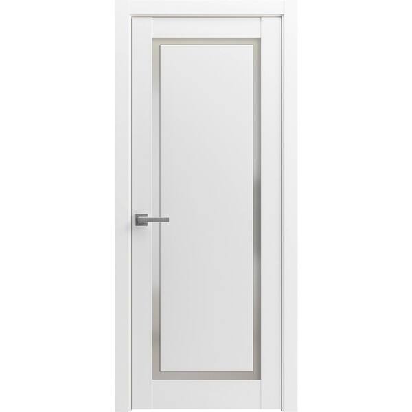 Sartodoors 660 36 in. x 80 in. Left-Hand/Inswing Solid Wood Frosted ...