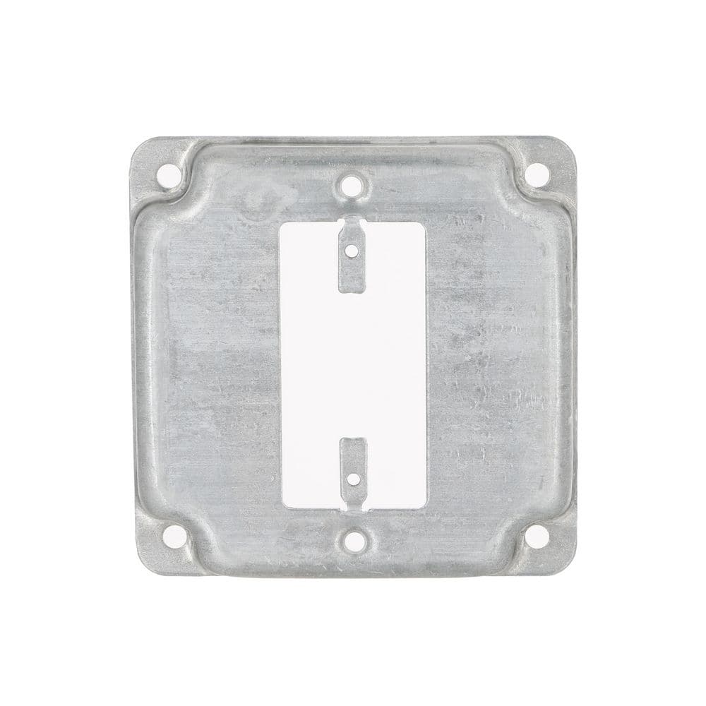 RACO 4 in. W Steel Metallic 1-Gang Exposed Work Square Cover for 1 GFCI ...