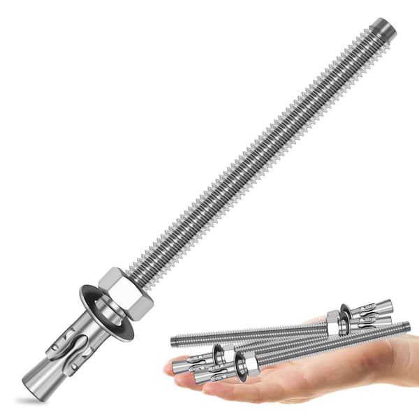 MYWISH 1/2 in. x 7 in. Stainless Steel Hex Nut-Head Concrete Wedge ...
