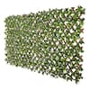 NATURAE DECOR Expandable Pvc Trellis Hedges 36 in. X 72 in. Gardenia ...