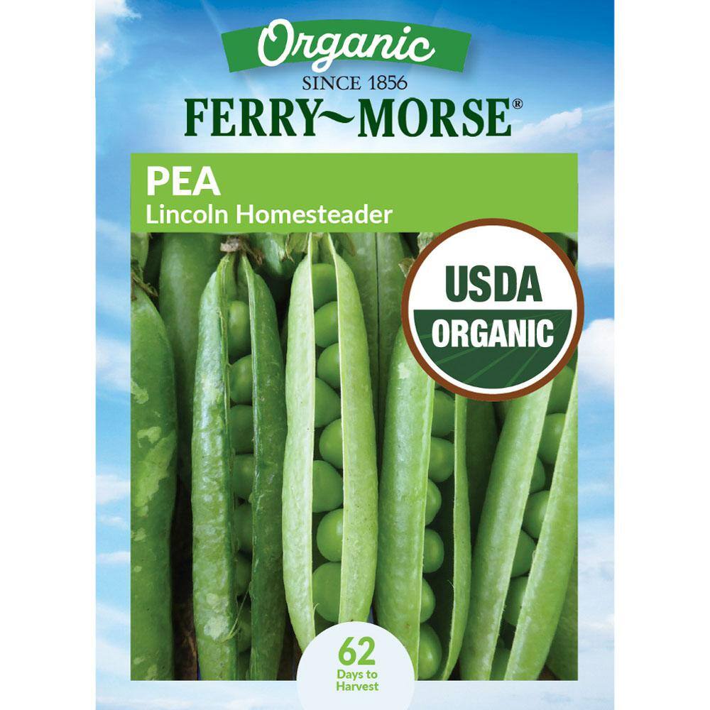 Ferry-Morse Organic Pea Lincoln Homesteader Fruit Seeds 9846 - The Home ...
