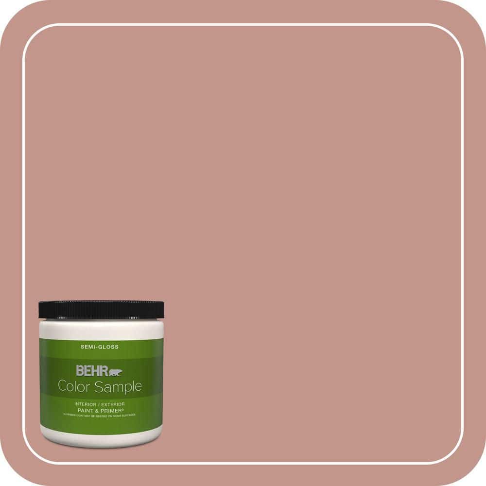 BEHR PREMIUM PLUS 8 oz. #MQ1-18 Pressed Blossoms Semi-Gloss Interior ...