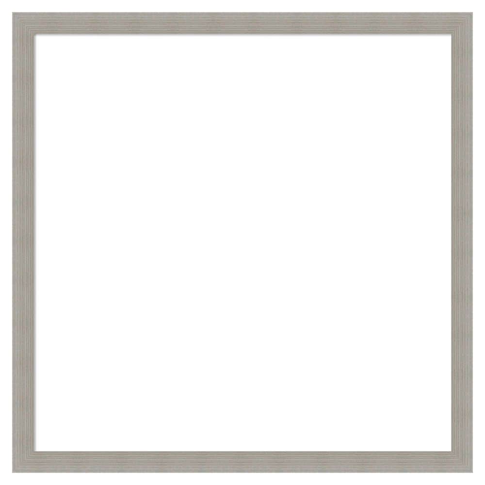 Amanti Art Woodgrain Stripe Grey 26 in. x 26 in. Wood Framed Dry Erase ...