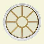 FrontLine 30 in. x 30 in. Round White 6-9/16 in. Jamb Geometric ...