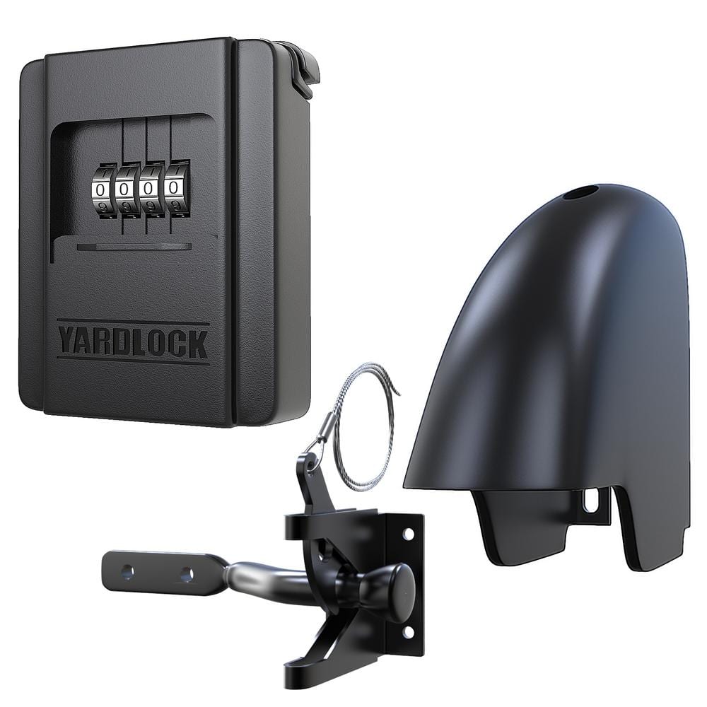 YARDLOCK Keyless Gate Lock Kit, Black MBX-2016Y-3ESF - The Home Depot