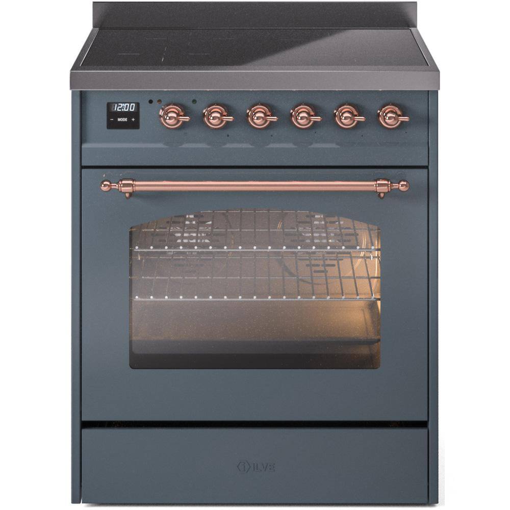 ILVE Nostalgie II 30 in. 4 Zone Freestanding Induction Range in Blue ...