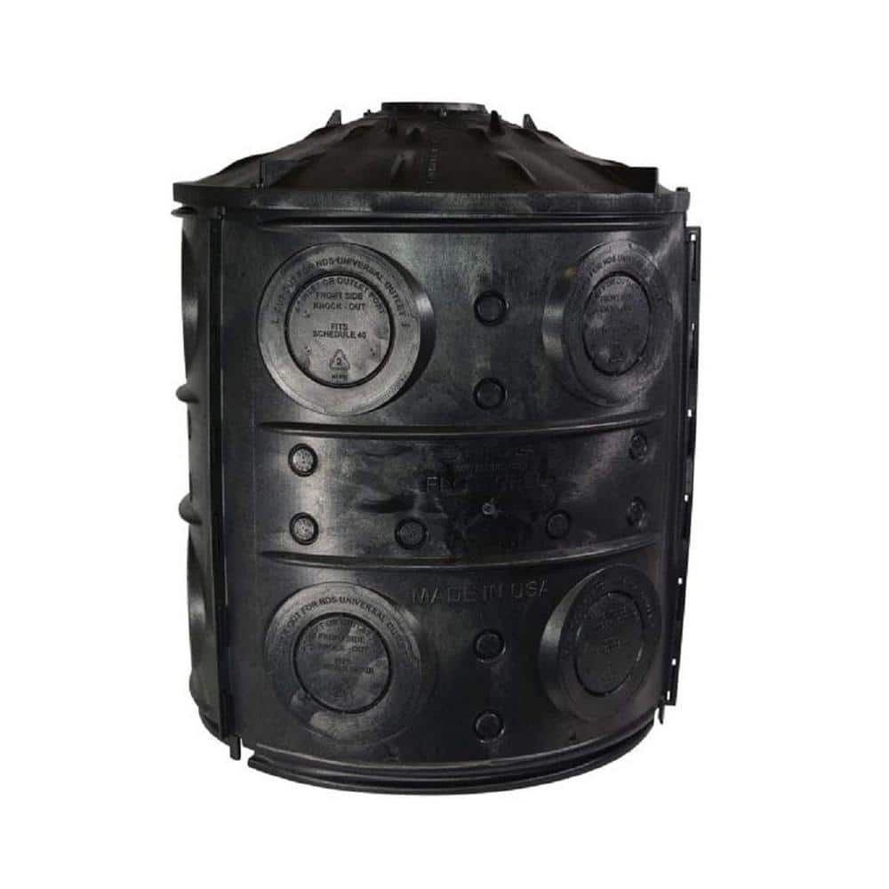 Misopily 50 gal. Black Stormwater Dry Well System Kit with 3-Side ...