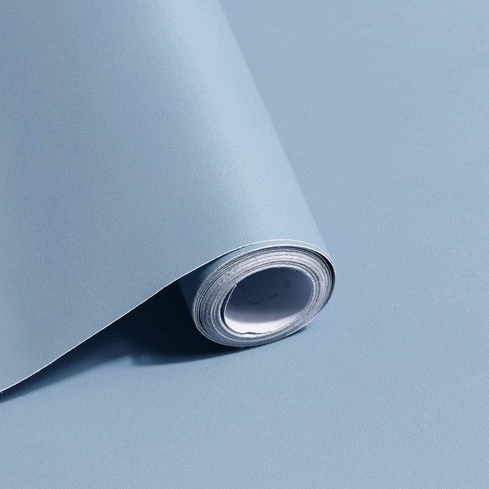 Grey Blue Solid Color Contact Paper Peel and Stick Wallpaper Roll ...