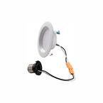 Commercial Electric 4 in. White Recessed LED AC Metal Downlight with 10 ...