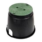 NDS 10 in. Round Valve Box and Cover, Black Box, Green ICV Cover 111BC ...