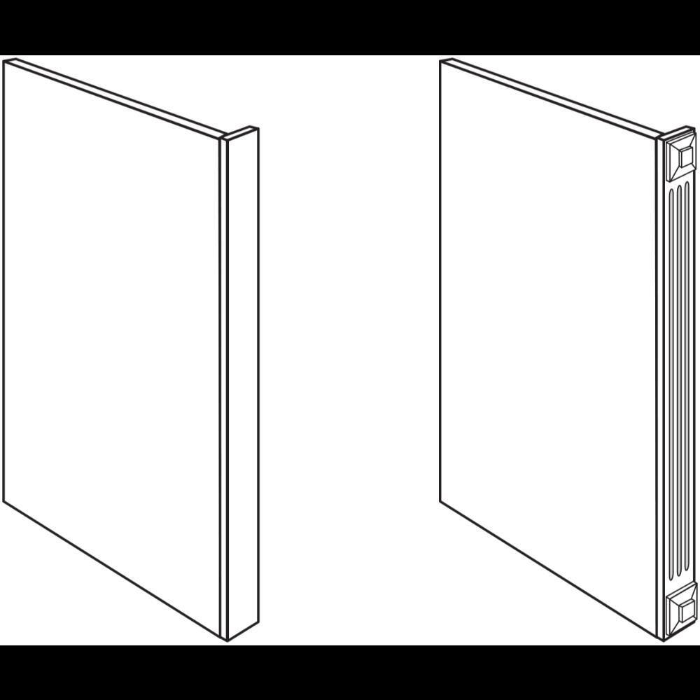 Hampton Bay Denver 24 in. W x 3 in. D x 34.5 in. H in Gray Stain ...