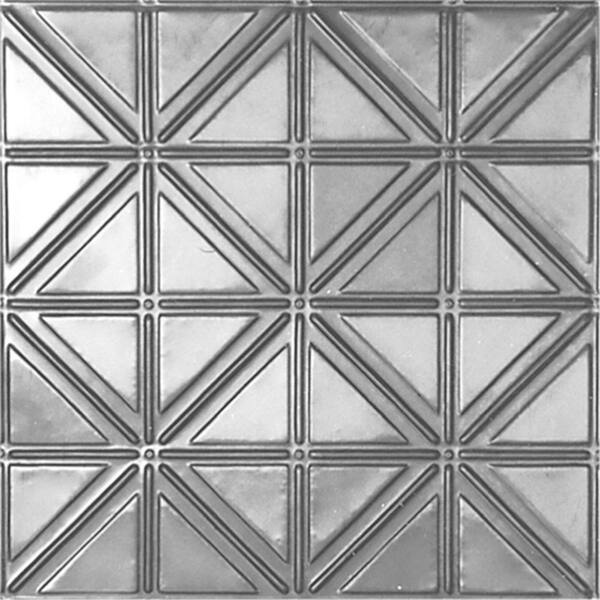 Shanko 2 ft. x 4 ft. Nail Up Tin Ceiling Tile in Bare Steel (24 sq. ft ...