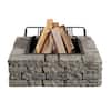 Pavestone Ladera 40 in. x 15 in. Square Concrete Fire Pit Kit in ...