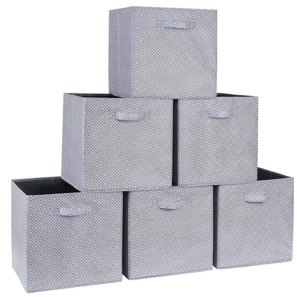 Ornavo Home 6-Pack Storage Cube Bins with Dual Handles -13 in ...