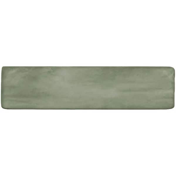 Daltile Artcrafted Aloe 3 in. x 6 in. Glossy Ceramic Wall Tile Sample ...