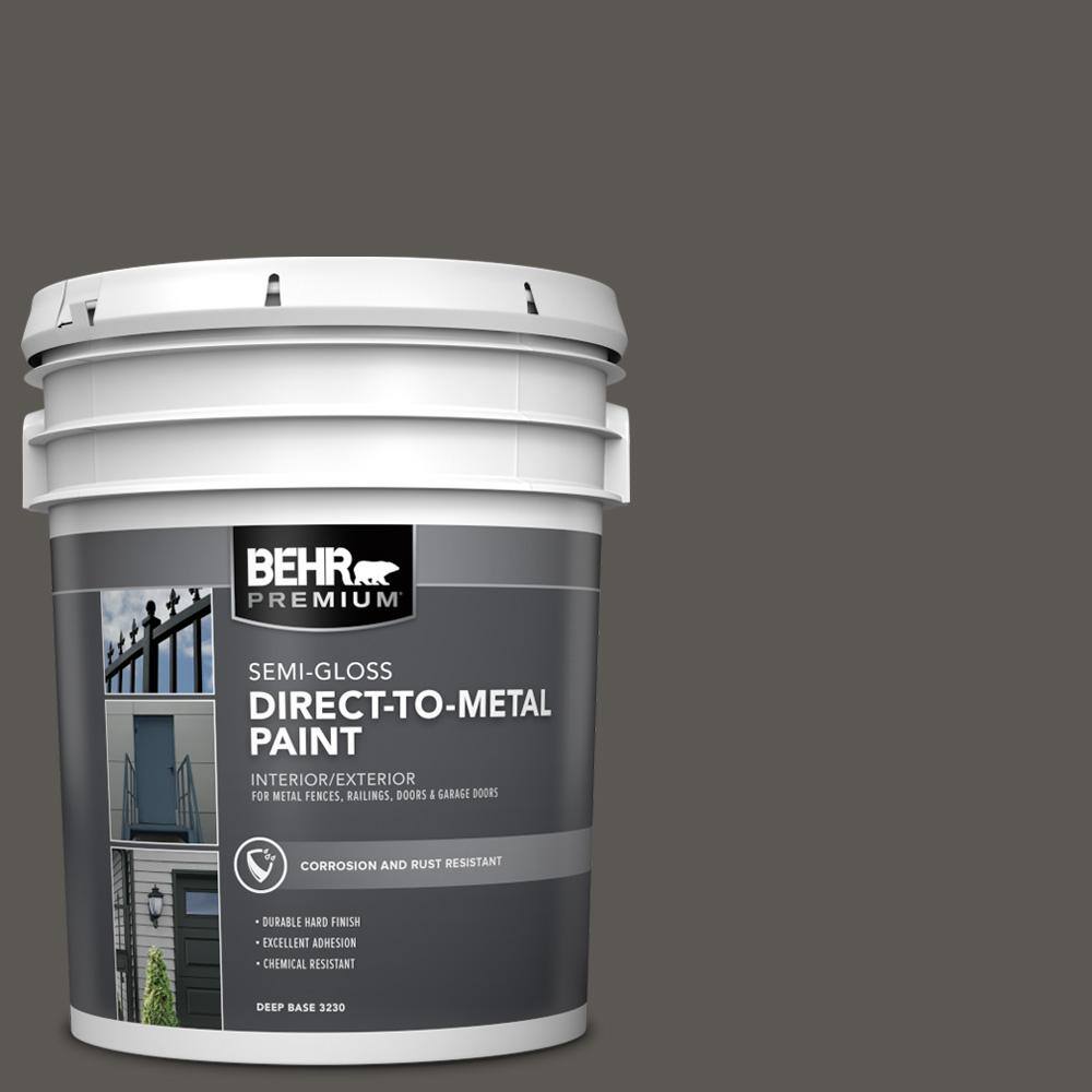 BEHR PREMIUM 5 gal. #MQ2-62 Peppery Semi-Gloss Direct to Metal Interior ...