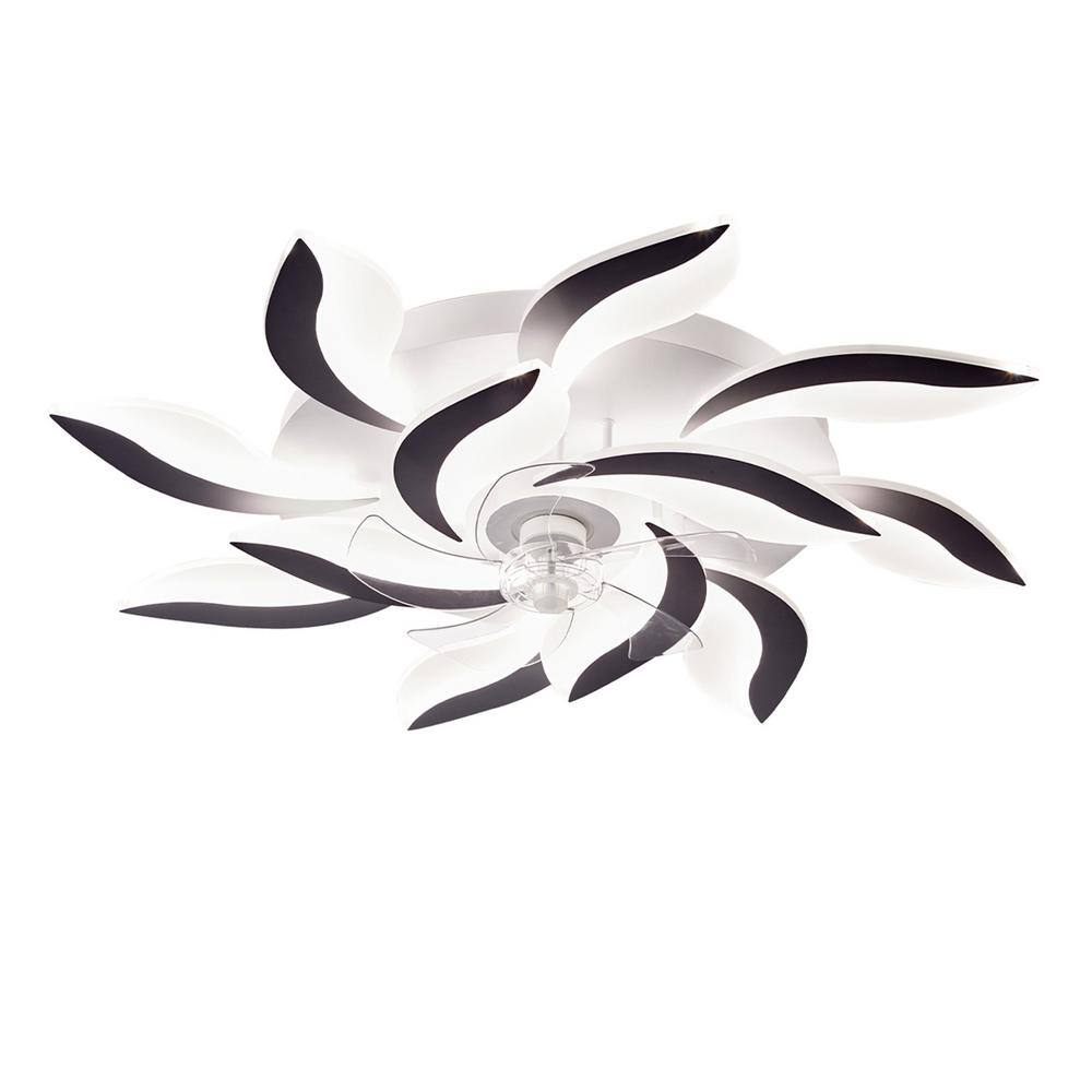 Yardreeze 27 in. LED Indoor Black Modern Style Ceiling Fan with Remote ...