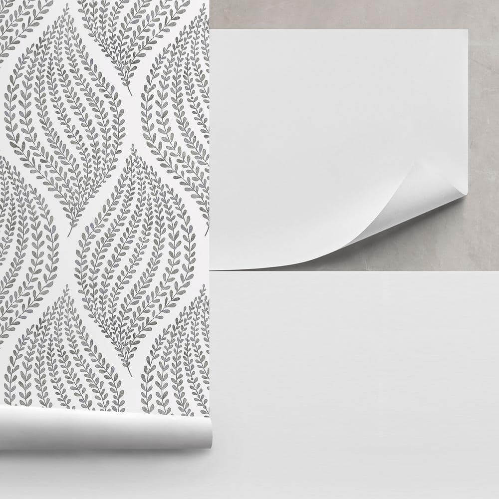 Brewster Unpasted Liner White Wallpaper Sample A200SAM - The Home Depot