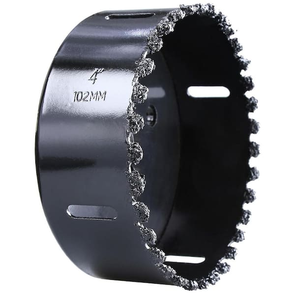 Carbide Grit 4 Hole Saw with Pilot Drill Bits for Abrasive Materials ...