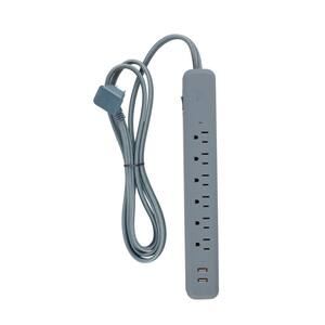 Globe Electric Designer Series 6 ft. 6-Outlet Power Strip, White 78356