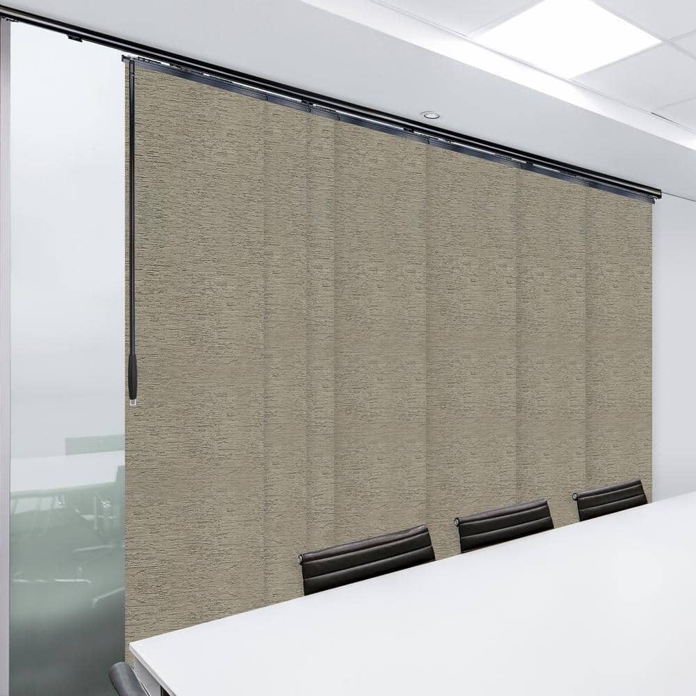 EMOH Bark 110 in. to 153 in. W x 94 in. L Adjustable 7-Panel, Black ...