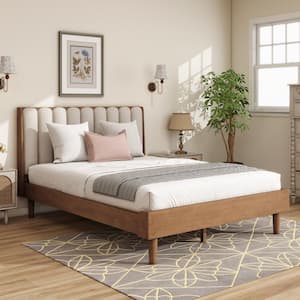 Walker Edison Furniture Company Modern Brown Solid Wood Frame King ...