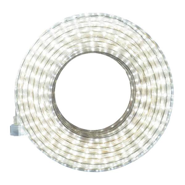 OBJLGEV 50ft. Outdoor Daylight White Plug-In Integrated LED Rope light ...