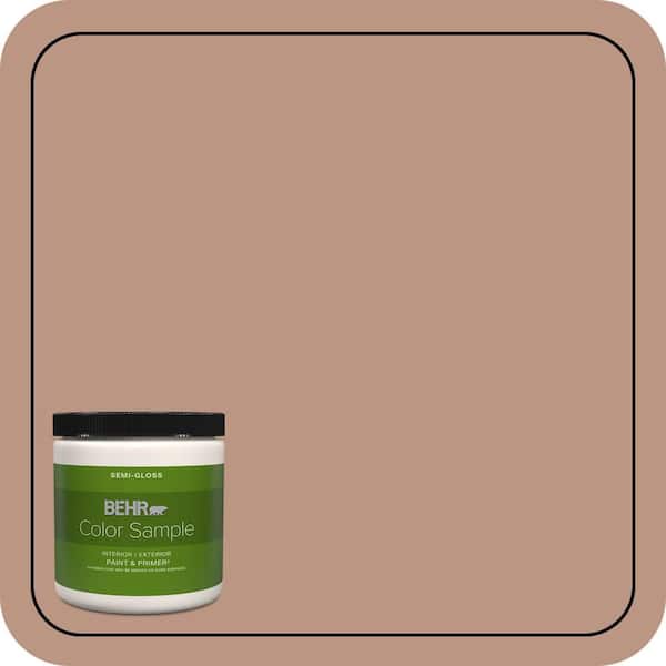 BEHR PREMIUM PLUS 8 oz. #S190-4 Spiced Brandy Semi-Gloss Interior ...