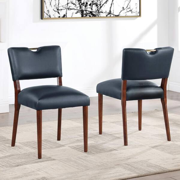 Blue Leather Dining Room Chairs