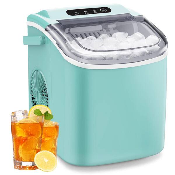 COWSAR 8.7 in. W 26 lbs. Per Day Bullet Ice Portable Counter Top Ice ...