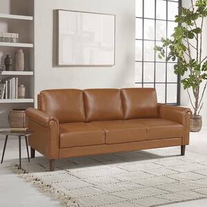 Lifestyle Solutions Romeo 31.5 in. Java Faux Leather Microfiber 3 ...